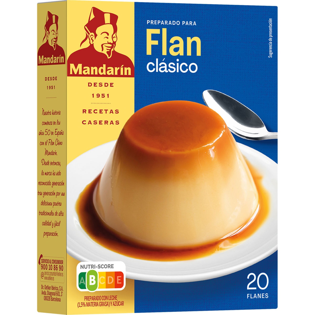 Preparado para hacer flan clásico 20 flanes estuche 20 g · MANDARIN ...