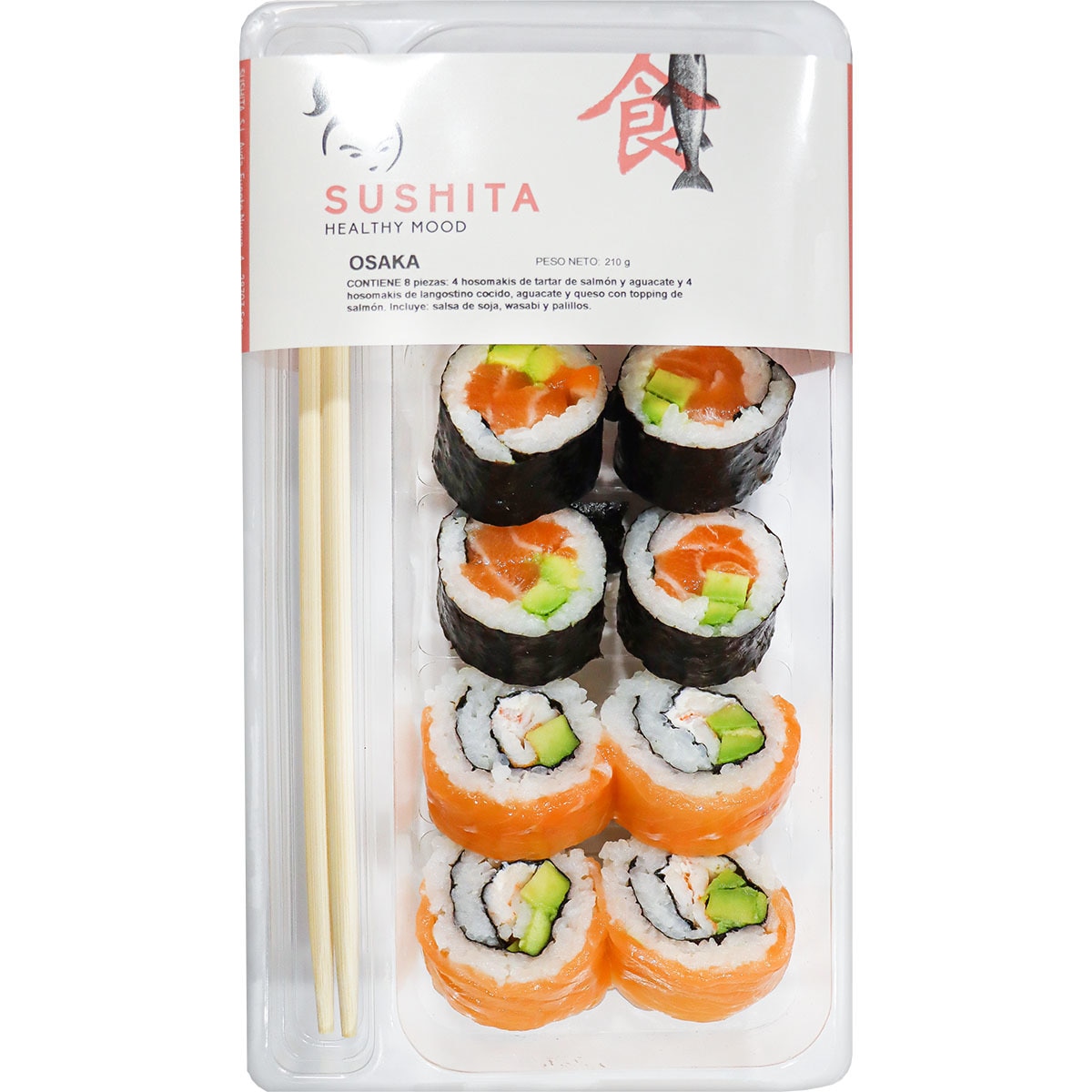 Osaka sushi variado 8 piezas bandeja 210 g · SUSHITA · Supermercado El Corte Inglés El Corte Inglés