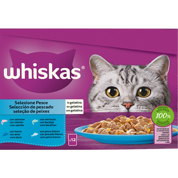 Alimento Húmido para Gato Adulto 1+ Selecção de Peixes Pack 12 unidades ...
