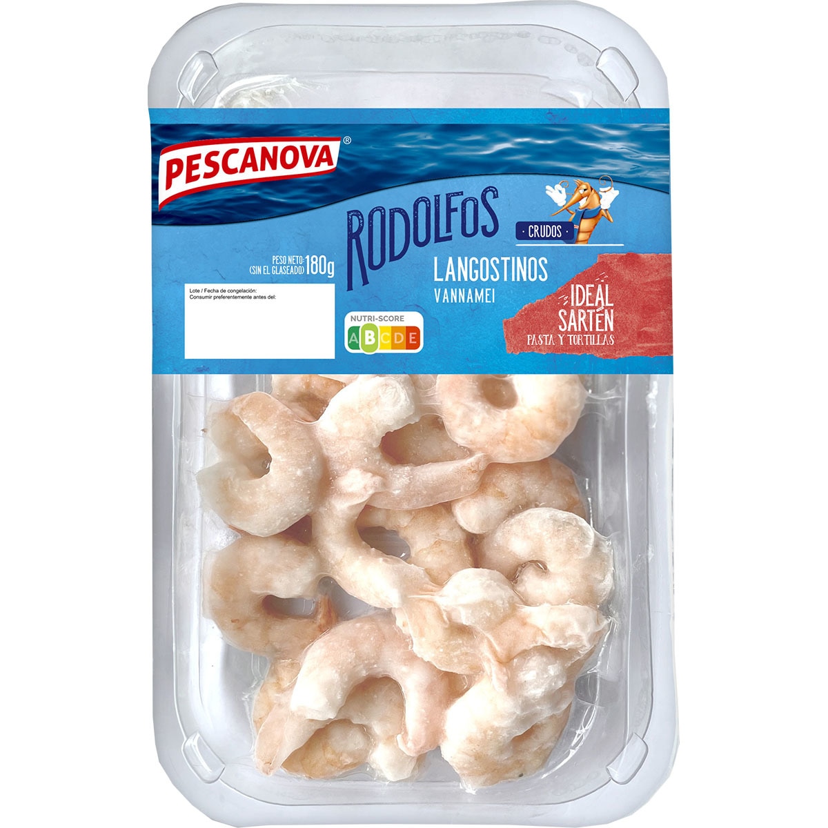 Rodolfos langostinos pelados crudos envase 180 g neto escurrido ...