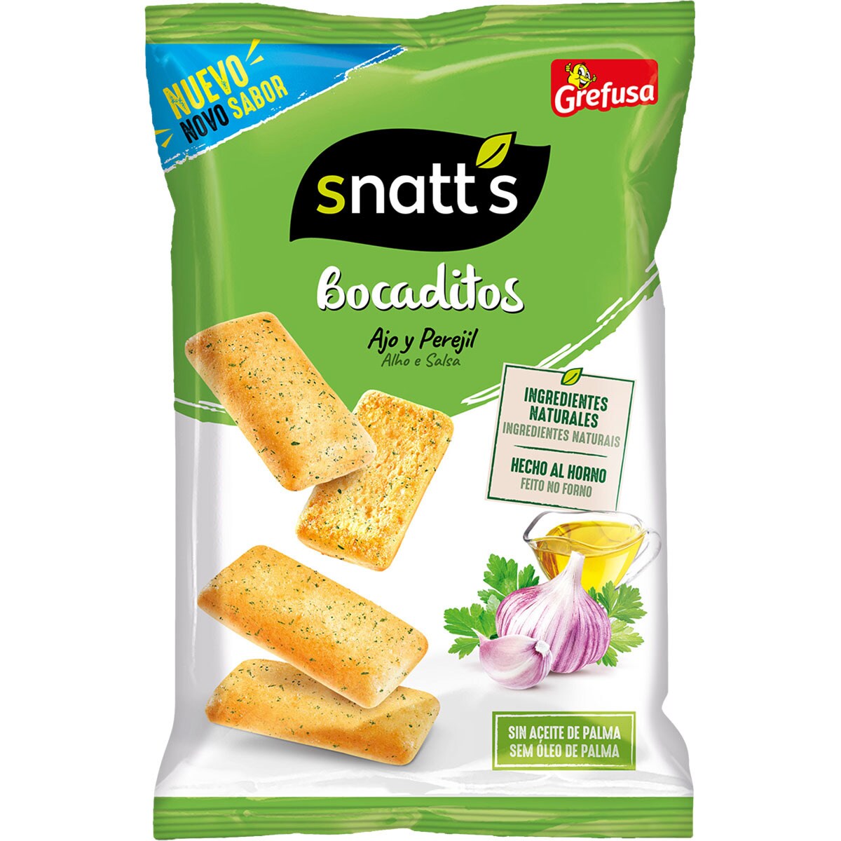 Bocaditos de pan con ajo y perejil sin aceite de palma bolsa 110 g ...