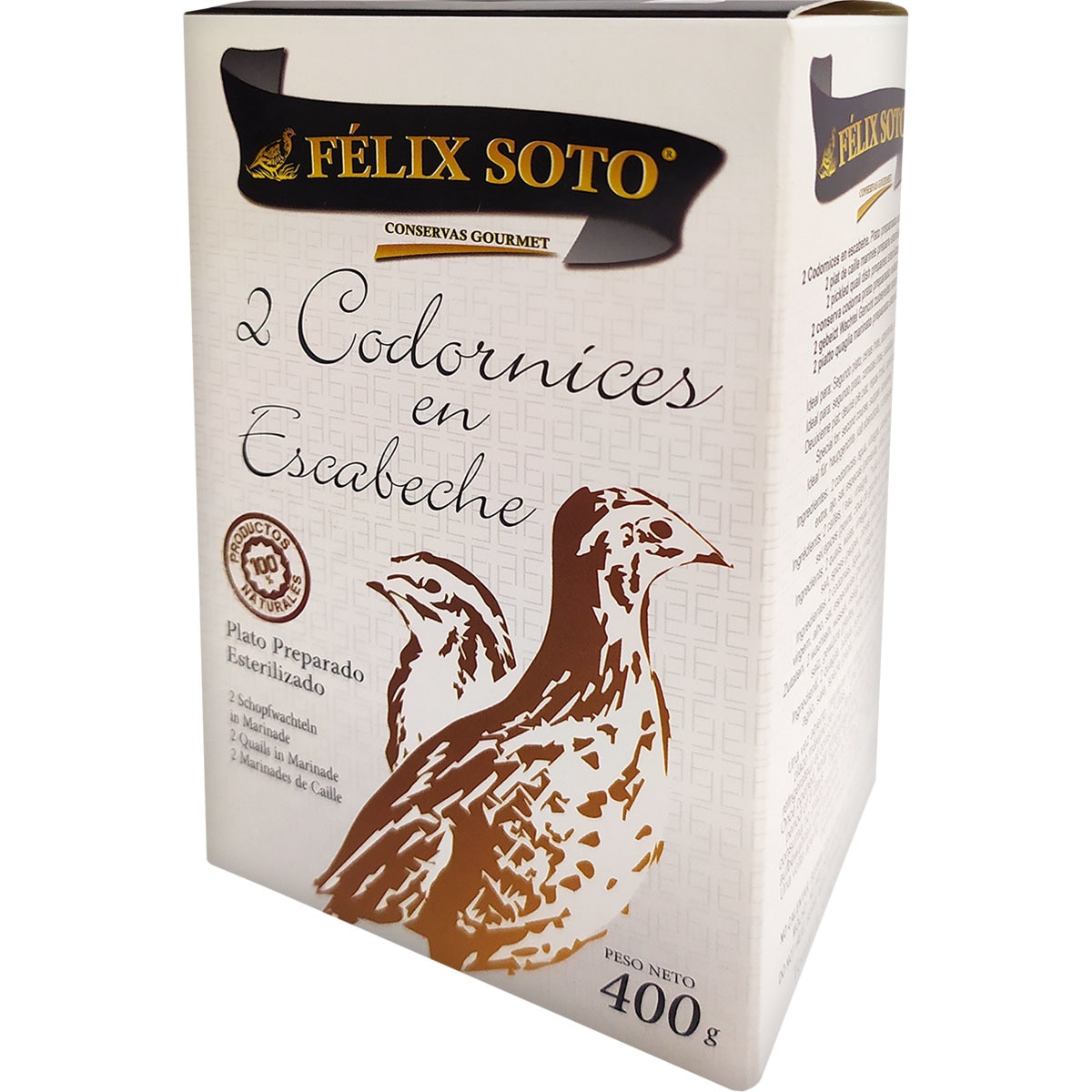 codornices en escabeche 2 unidades lata 400 g · FELIX SOTO ...