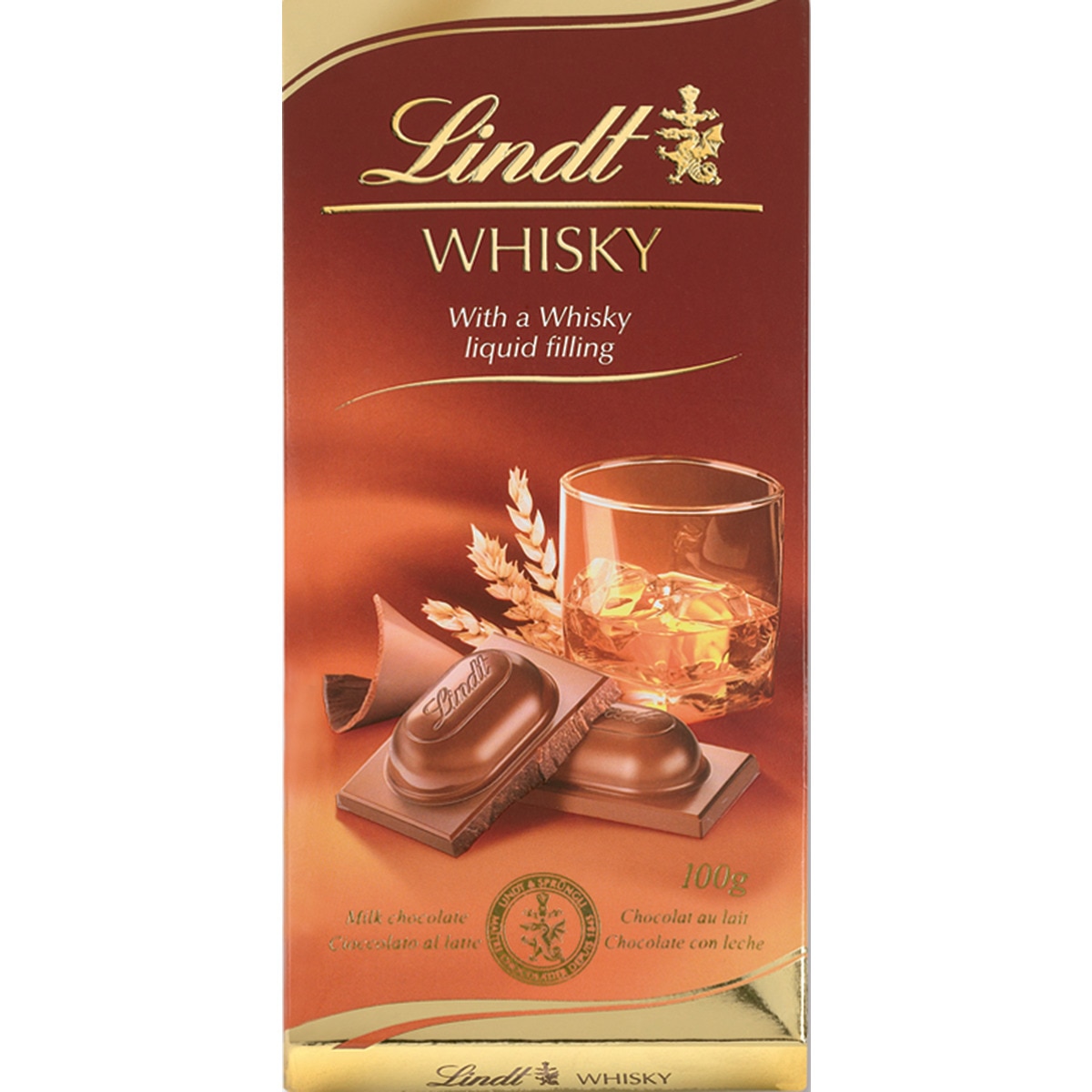 Chocolate de Leite com Licor de Whisky embalagem 100 g · Lindt ...
