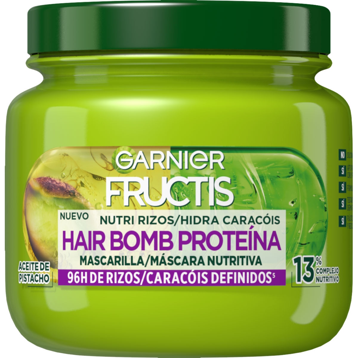 Mascarilla de pelo Nutri Rizos Hair Bomb Proteína aceite de pistacho ...