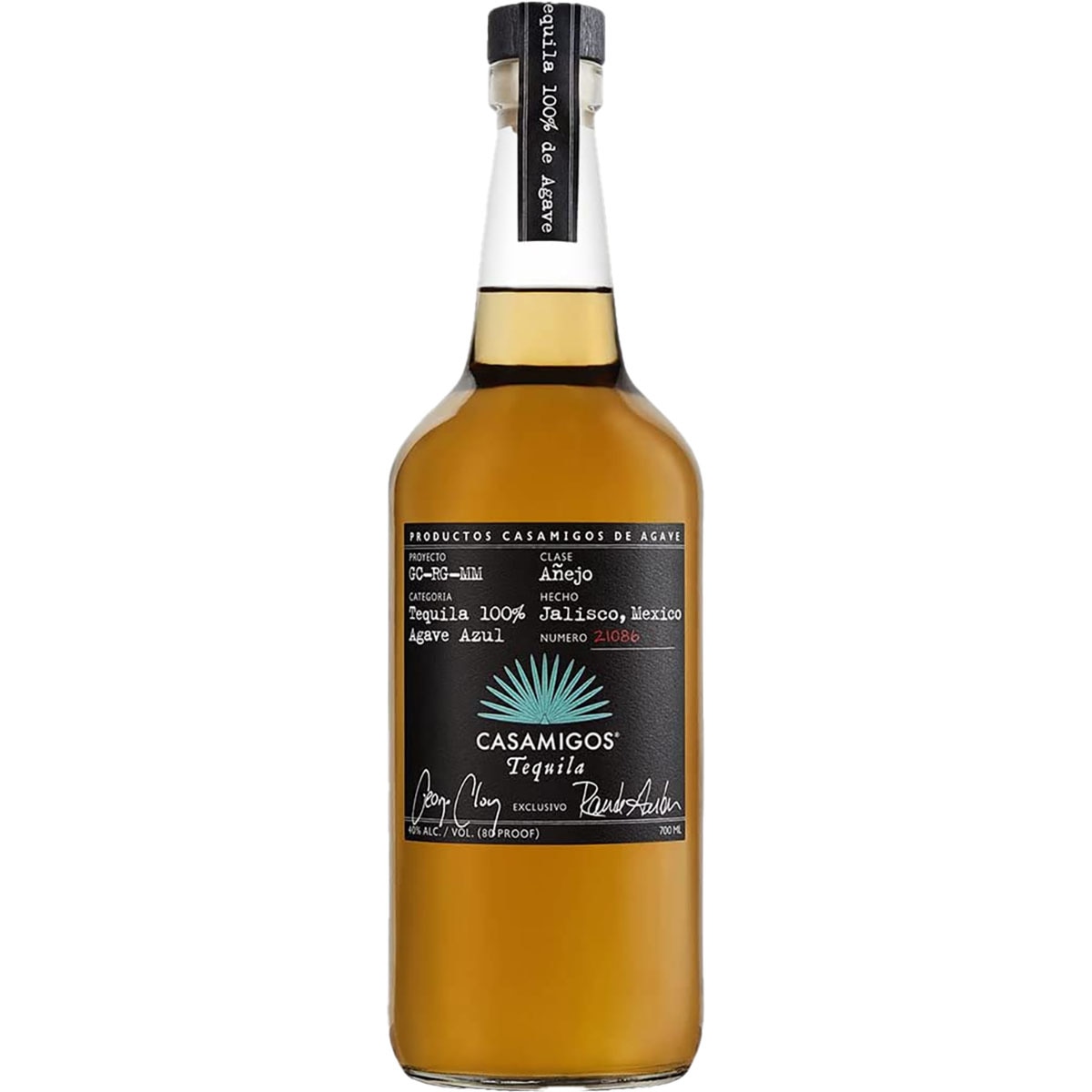 Tequila añejo reposado 100% agave azul botella 70 cl · CASAMIGOS ...