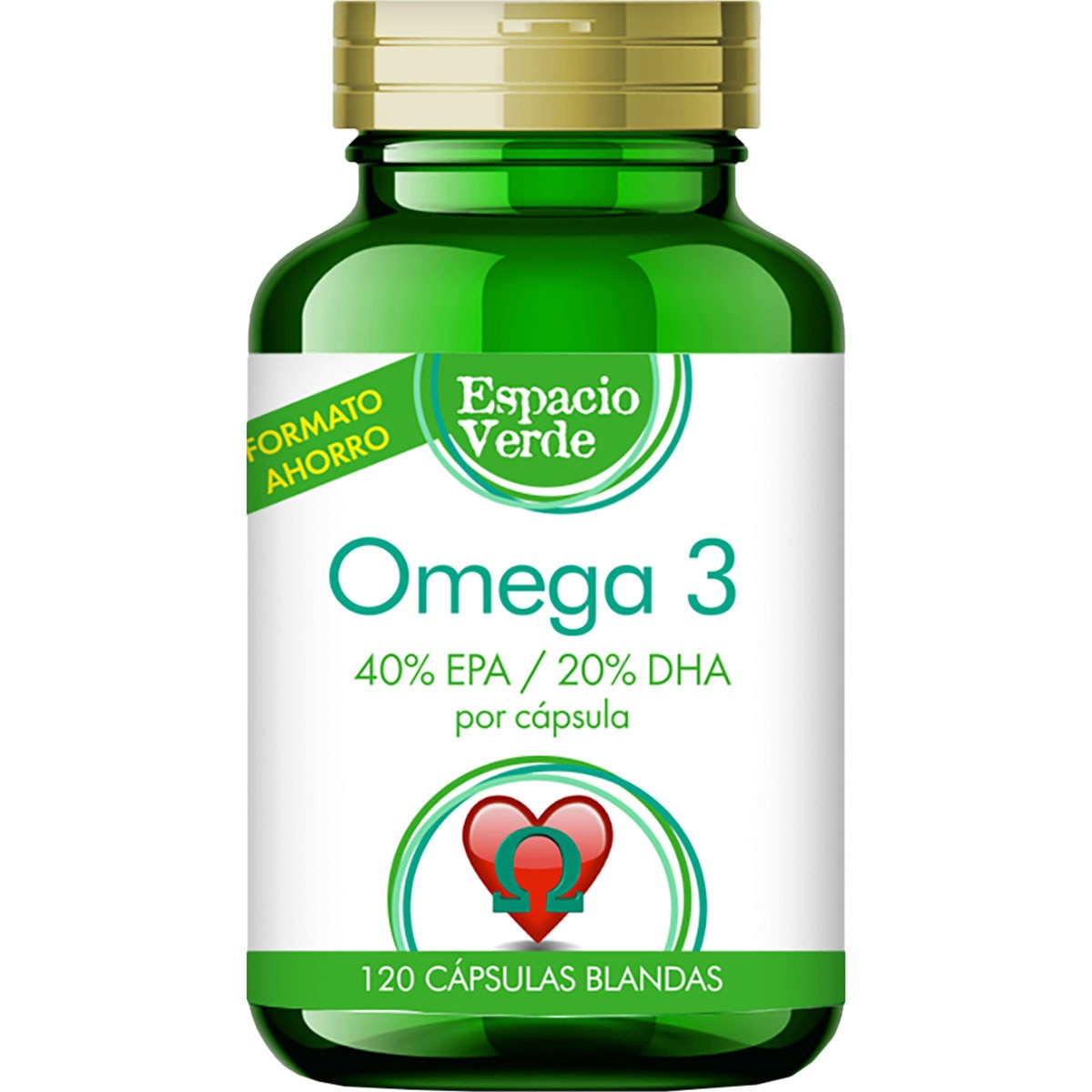 Omega 3 40% EPA 20% DHA por cápsula bote 120 cápsulas blandas · ESPACIO ...