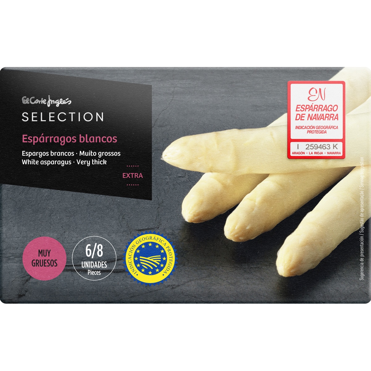 espárragos blancos IGP de Navarra muy gruesos 6-8 piezas lata 250 g ...