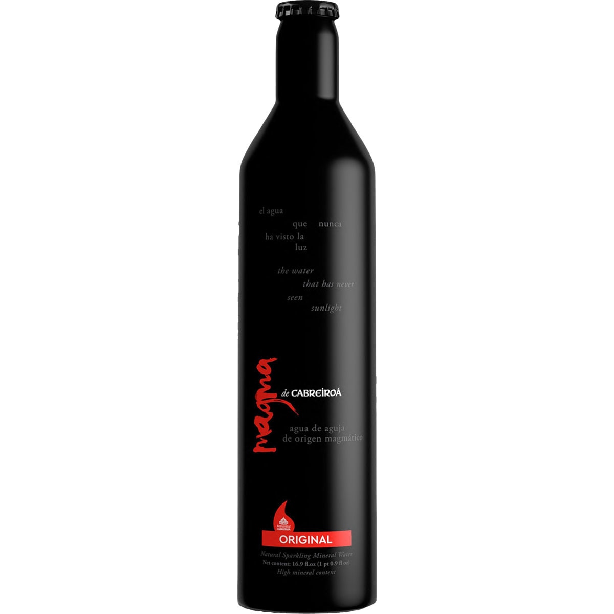 Agua mineral natural con gas original natural botella 50 cl · CABREIROA ...