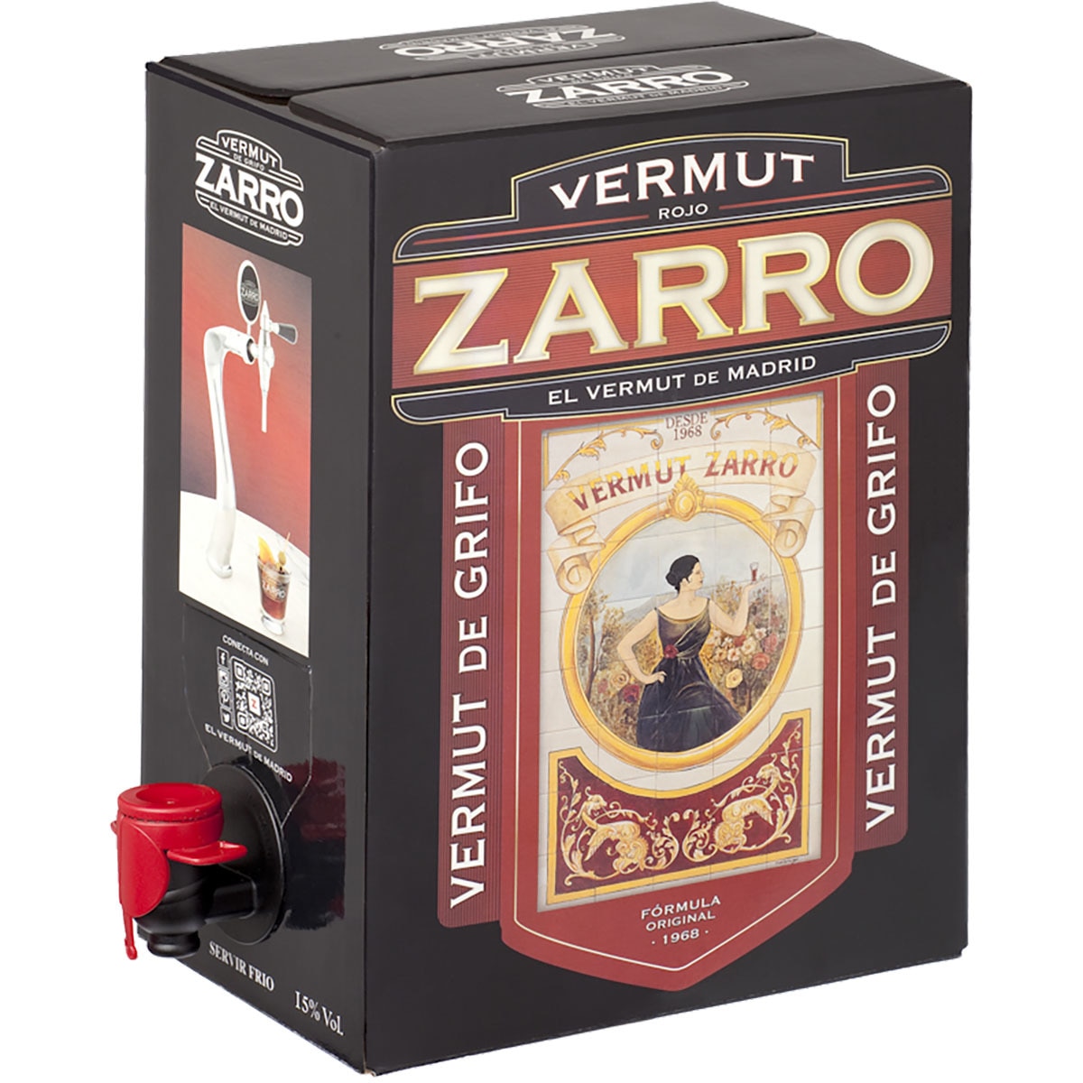 Comprar Vermut rojo de grifo de Madrid caja 3 l · ZARRO · Supermercado ...