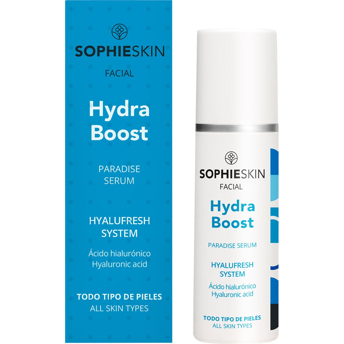 Hydra Boost sérum facial Paradise Hyalufresh System con ácido hialurónico dosificador 30 ml para ...