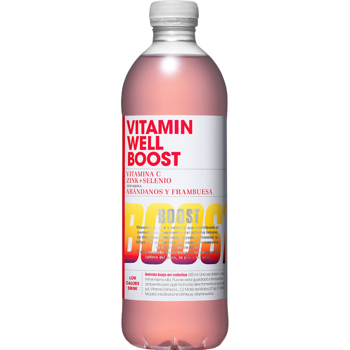 bebida refrescante con vitaminas y minerales Well Boost sabor arandanos ...