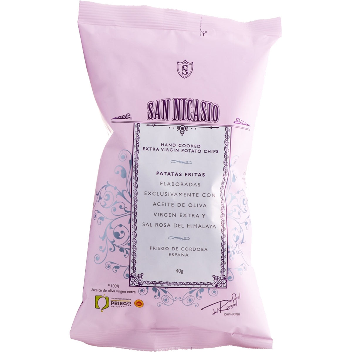 Crisps fried in virgin olive oil with Himalayan pink salt bag 40 g ...