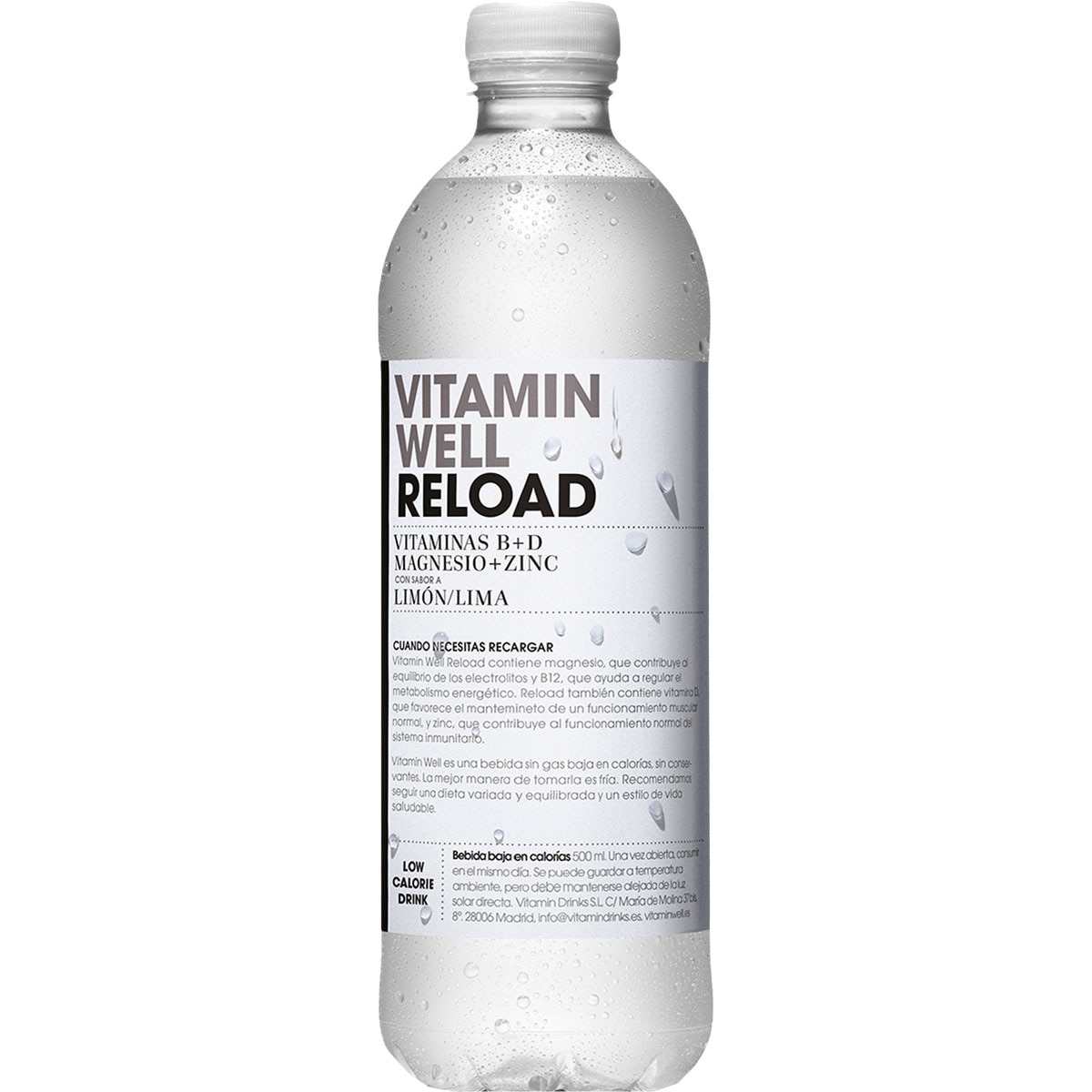 bebida refrescante con vitaminas y minerales Reload sabor lima limón ...