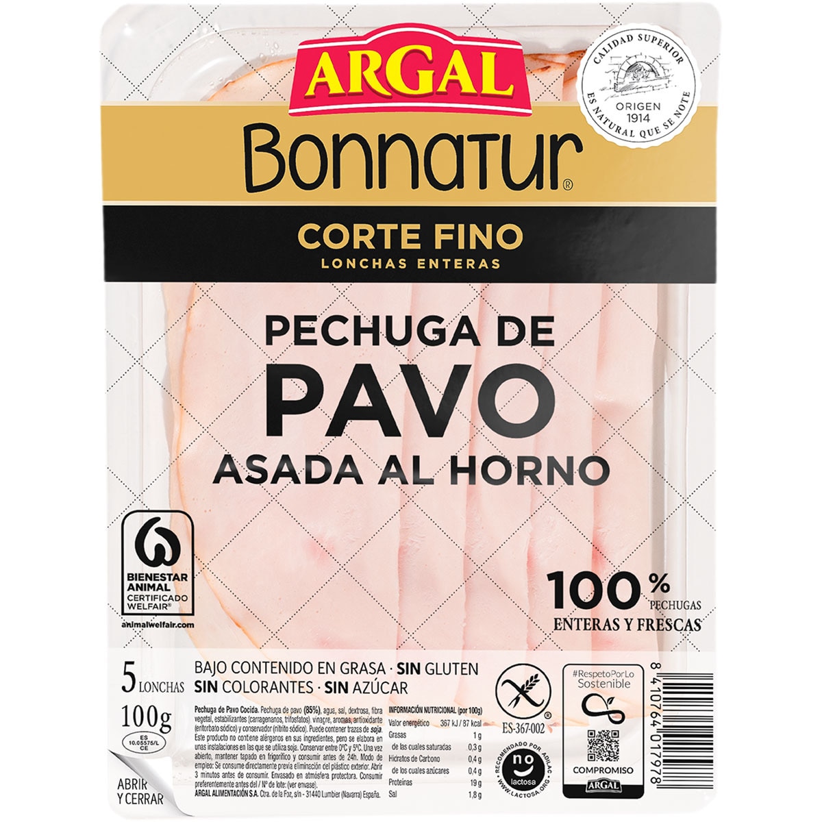 Comprar Bonnatur pechuga de pavo asada al horno corte fino en lonchas ...