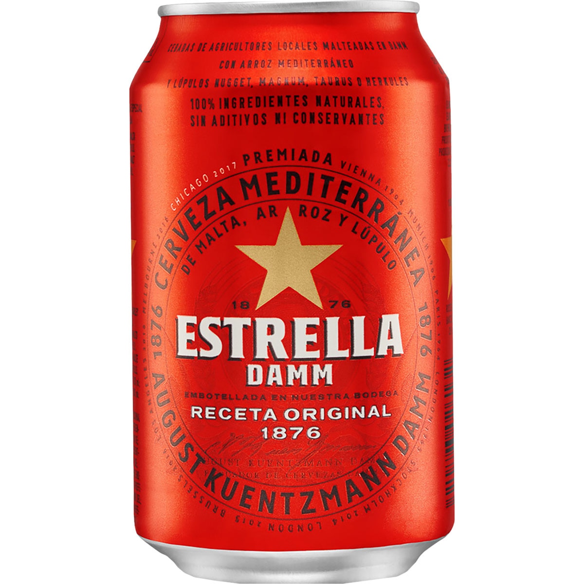 Cerveza rubia mediterránea de malta, arroz y lúpulo lata 33 cl ...