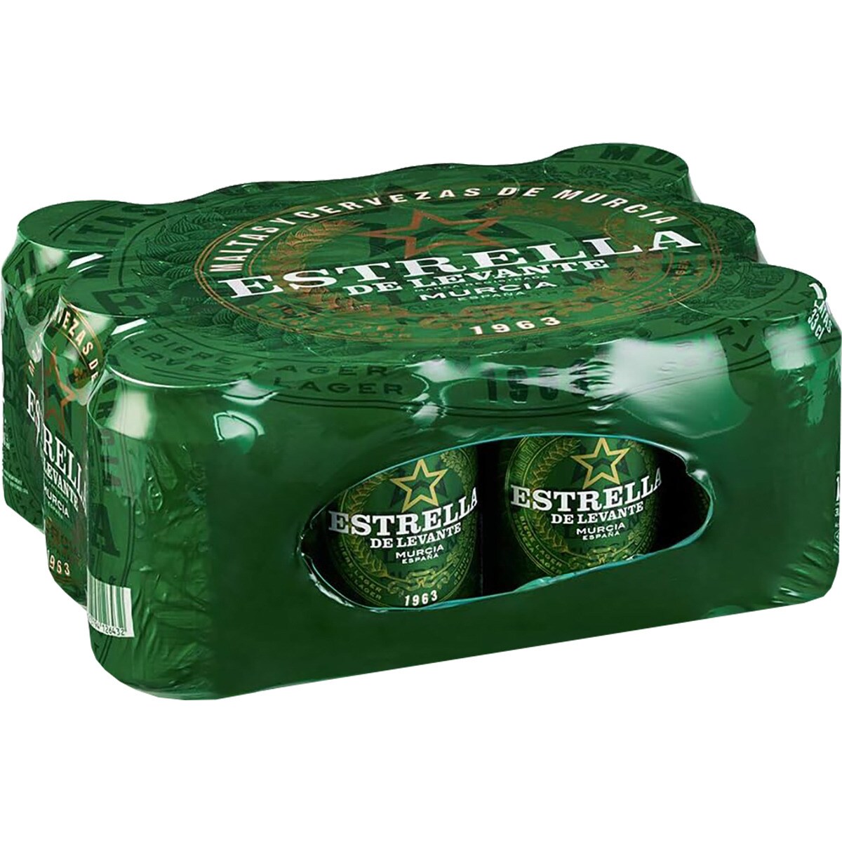 Cerveza rubia clásica pack 12 latas 33 cl · ESTRELLA LEVANTE ...