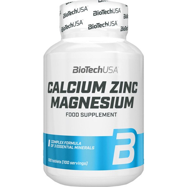 Comprar Calcium Zinc Magnesium bote 100 tabletas · BIOTECH USA ...