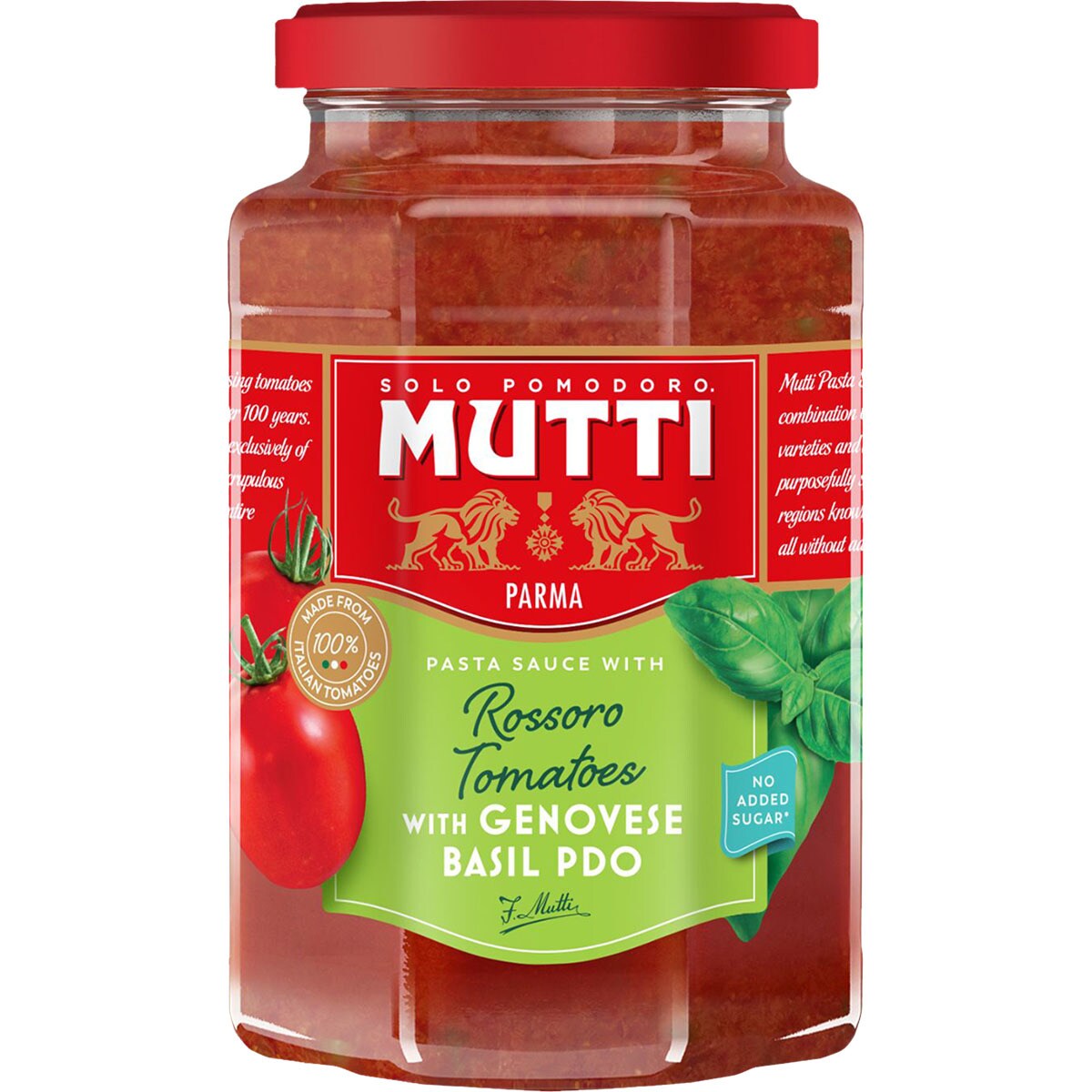 Salsa de tomate con albahaca frasco 400 g · MUTTI · Supermercado El ...
