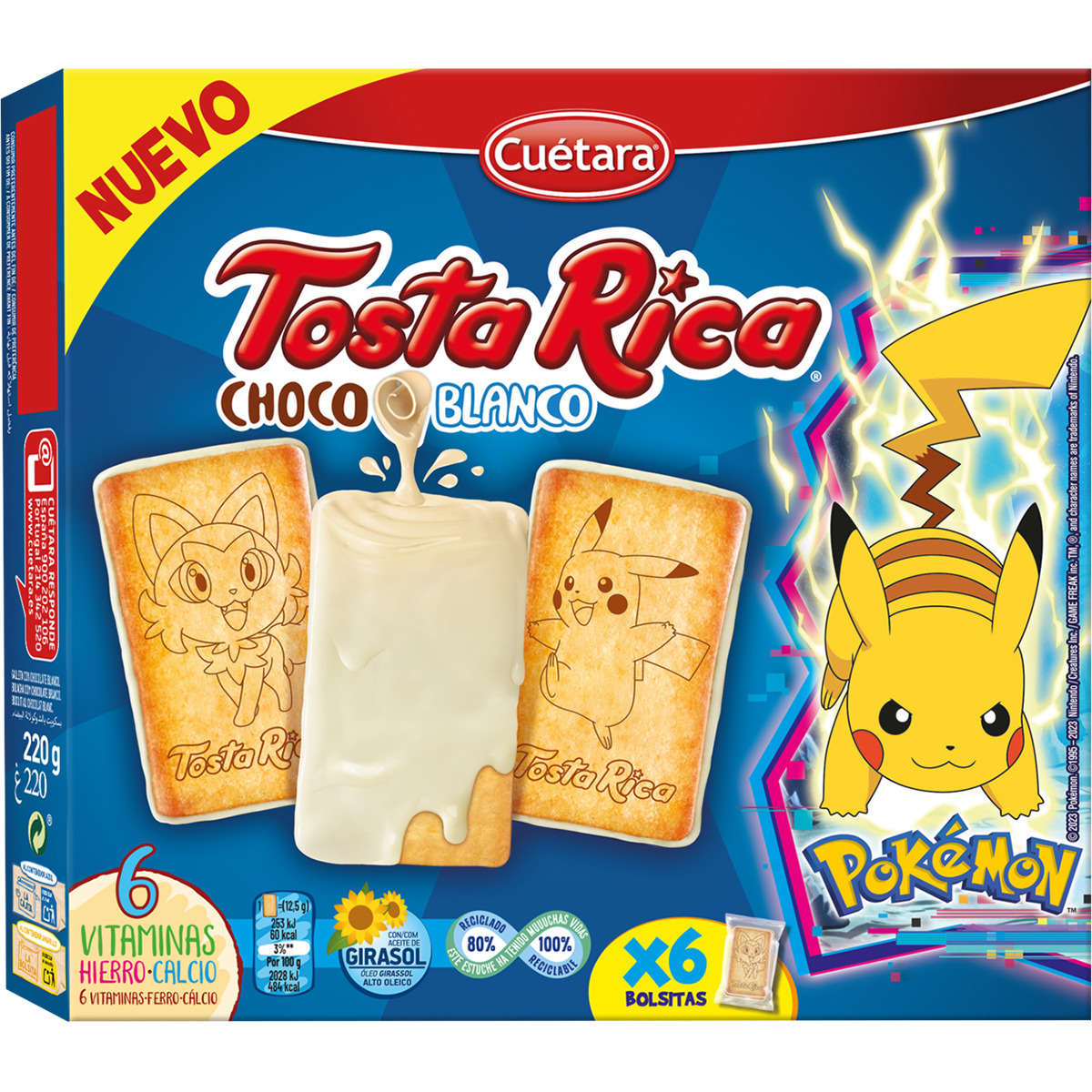 Galletas con chocolate blanco 6 envases individuales paquete 220 g ...