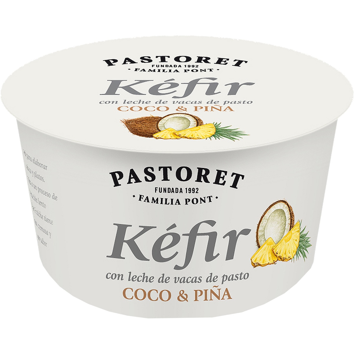 Kéfir de coco y piña con leche de vacas de pasto sin gluten envase 170 ...