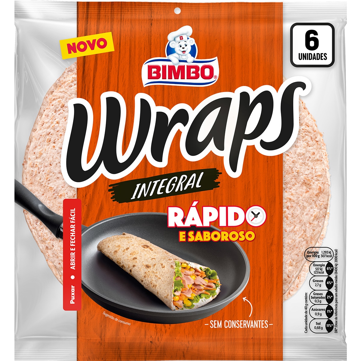 Wraps de Trigo Integral embalagem 240 g · Bimbo · Supermercado El Corte ...