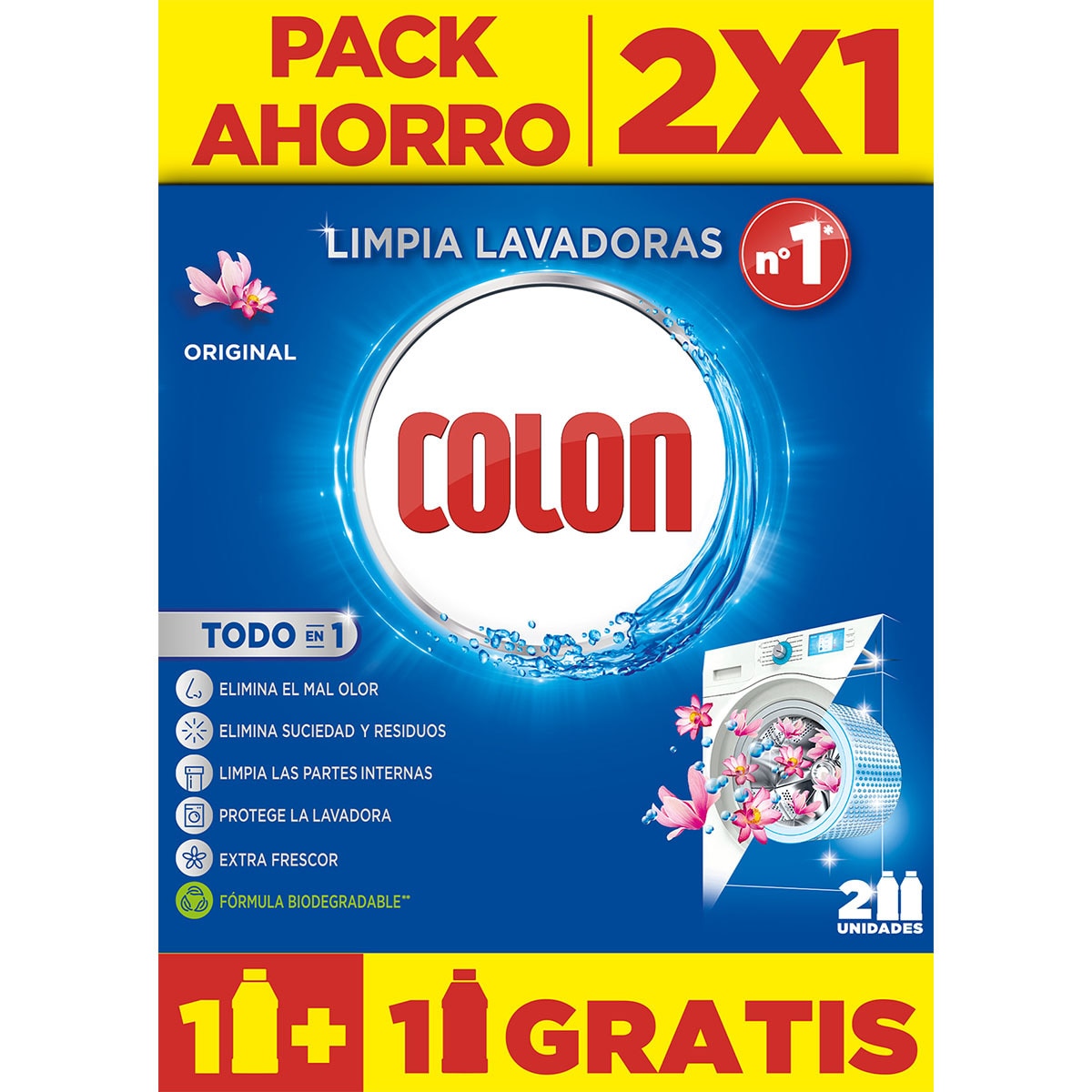 Limpiador especial para lavadoras tratamiento todo en 1 Original envase ...