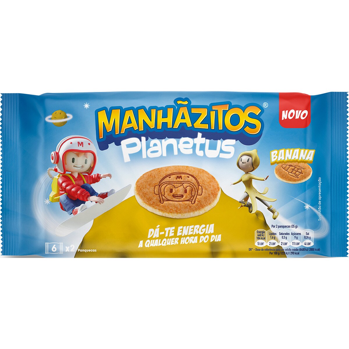 Bolo Planetus de Banana embalagem 210 g · Manhãzitos · Supermercado El ...