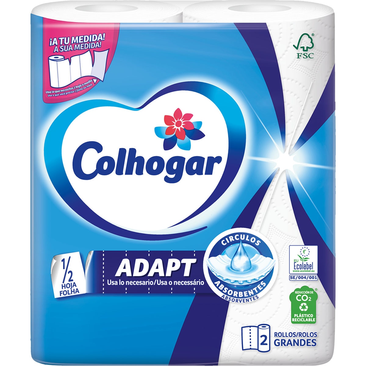 Papel de cocina Adapt paquete 2 rollos · COLHOGAR · Supermercado El ...