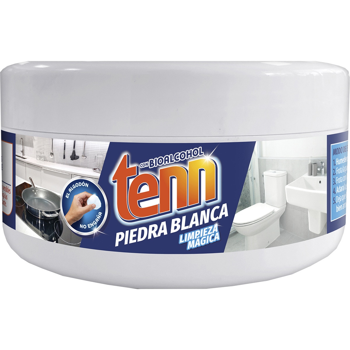 Limpiador Piedra Blanca con bioalcohol para el baño y cocina tarro 375 ...