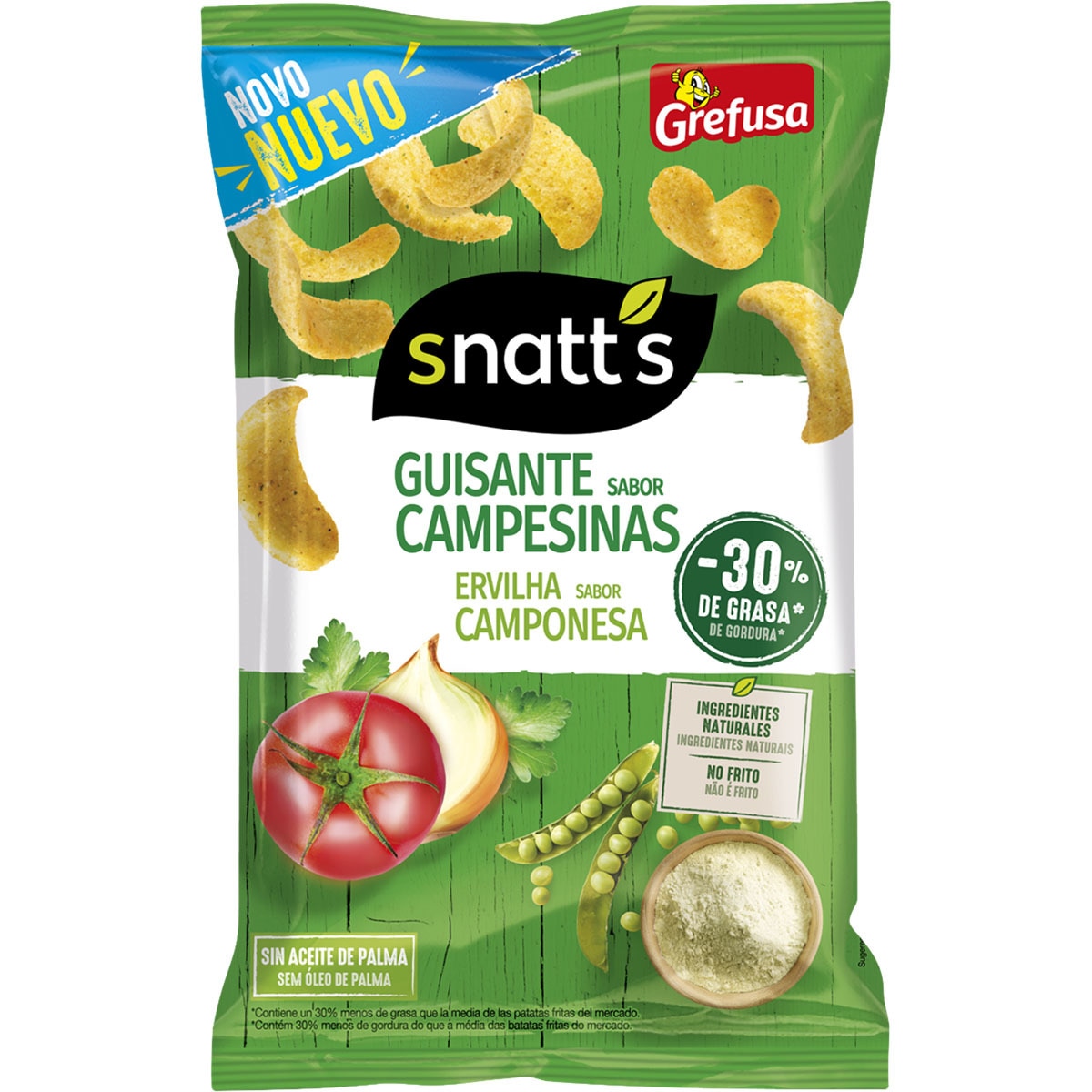 Aperitivo snack de guisante sabor campesina bolsa 95 g · GREFUSA ...