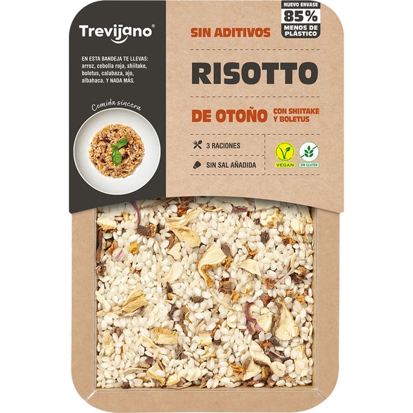 Risotto de shiitake y boletus sin gluten estuche 280 g · TREVIJANO ...