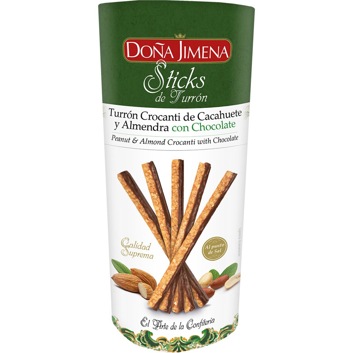 sticks de turrón de chocolate, cacahuete miel y almendra Calidad ...