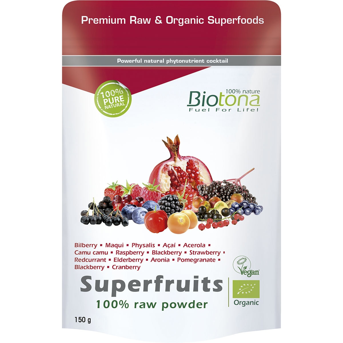 Superfruits mix de frutas ecológicas en polvo 100% natural envase 150 g · BIOTONA · Supermercado ...