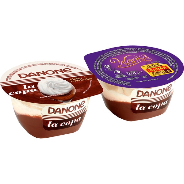 La Copa postre de chocolate con nata pack 2 unidades 110 g · DANONE ...