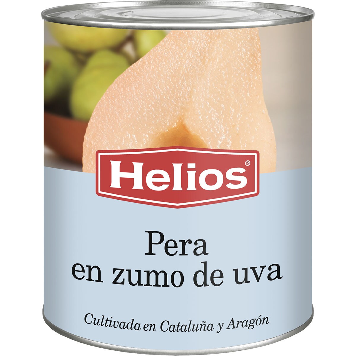 Pera en zumo de uva en mitades lata 480 g neto escurrido · HELIOS ...