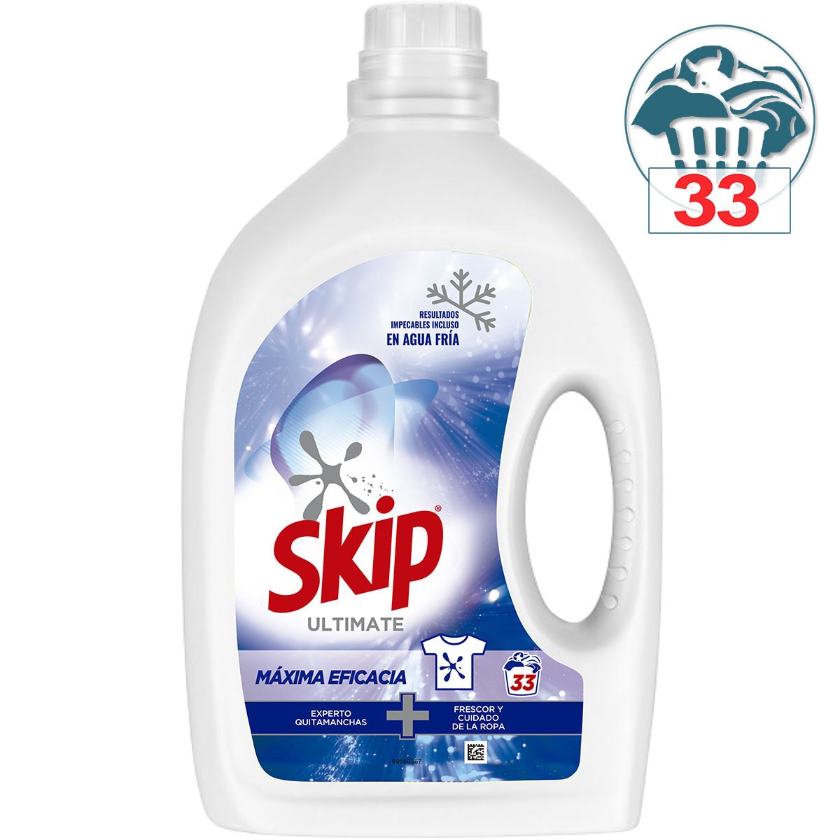 Detergente líquido Ultimate Máxima Eficacia botella 33 dosis · SKIP ...