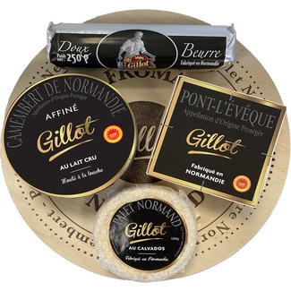 Pont l'Eveque Palet Normand raw milk camembert case 870 g + butter 150 ...