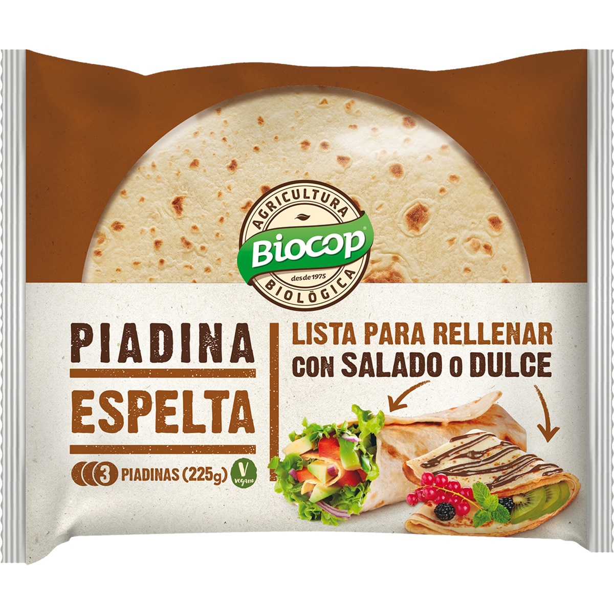 Piadina wraps de espelta ecológica 3 unidades envase 225 g · BIOCOP ...