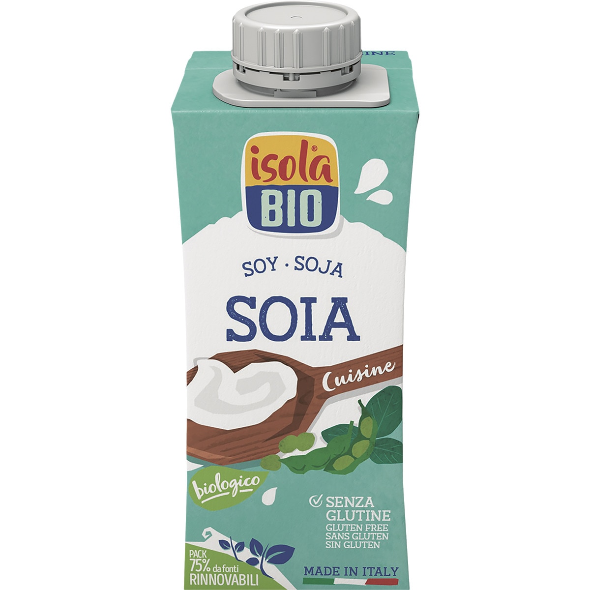 Cuisine leche de soja ecológica para cocinar sin gluten brik 200 ml ...