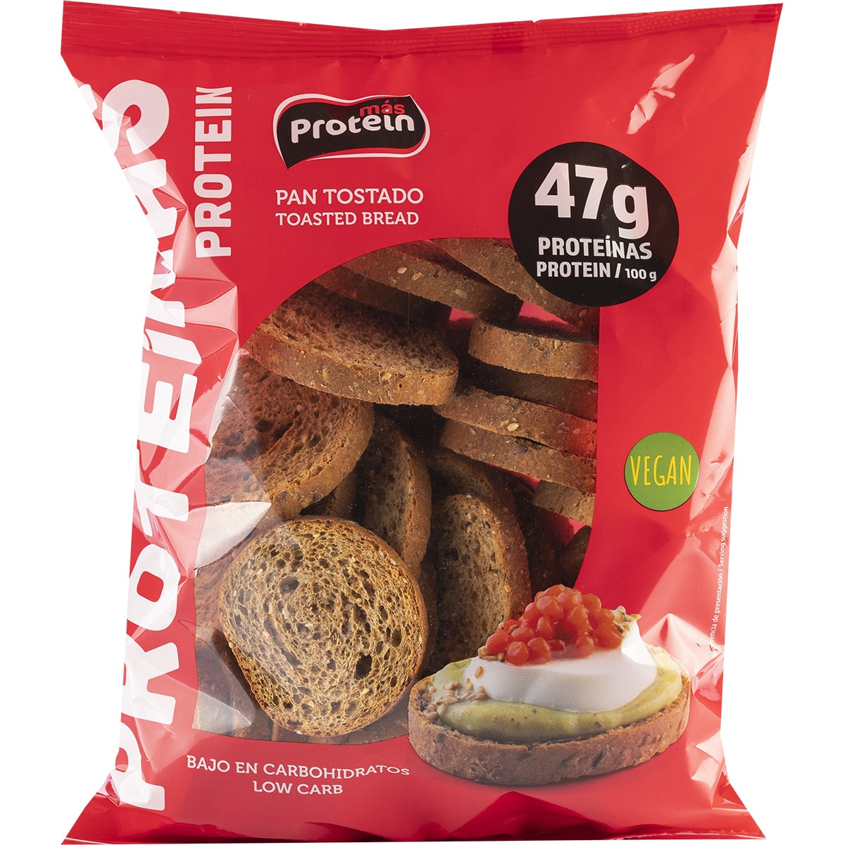 pan tostado con proteínas envase 200 g · MAS PROTEIN · Supermercado El ...