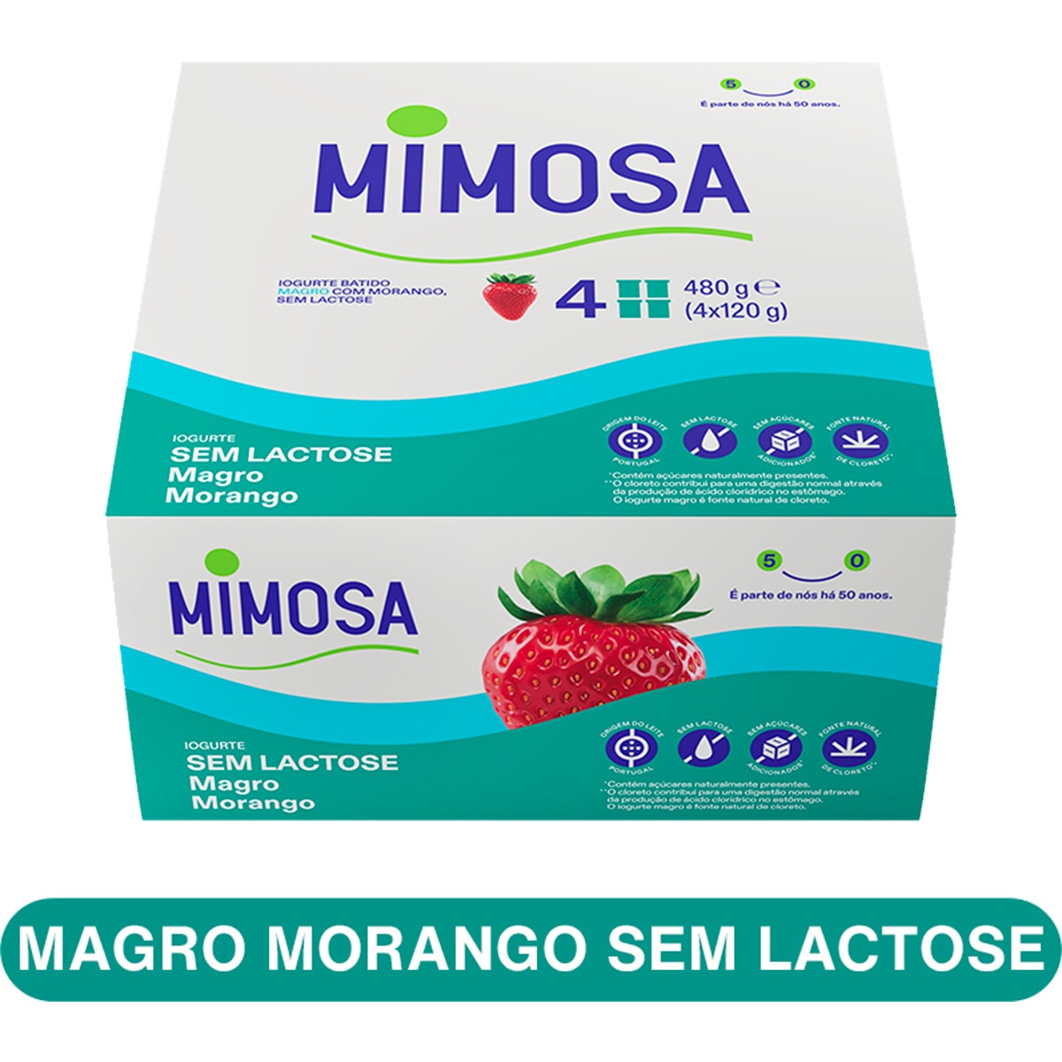 Iogurte Aroma Morango sem Lactose Magro Pack 4 embalagem 120 ml · Mimosa · Supermercado El Corte ...