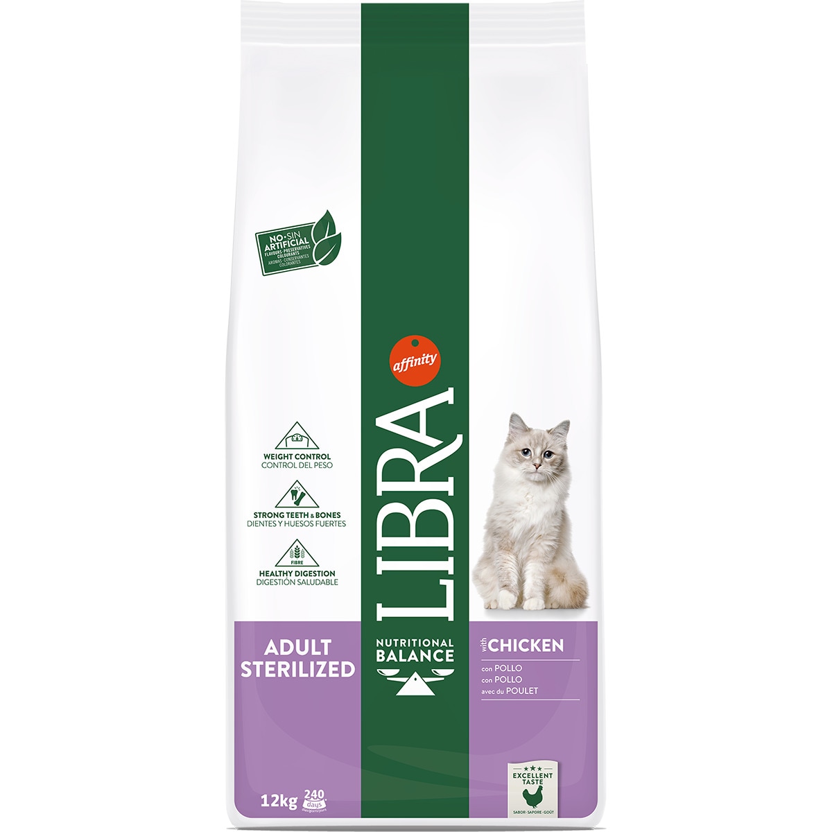 Alimento Seca para Gato Estrelizado embalagem 12 kg · Libra ...