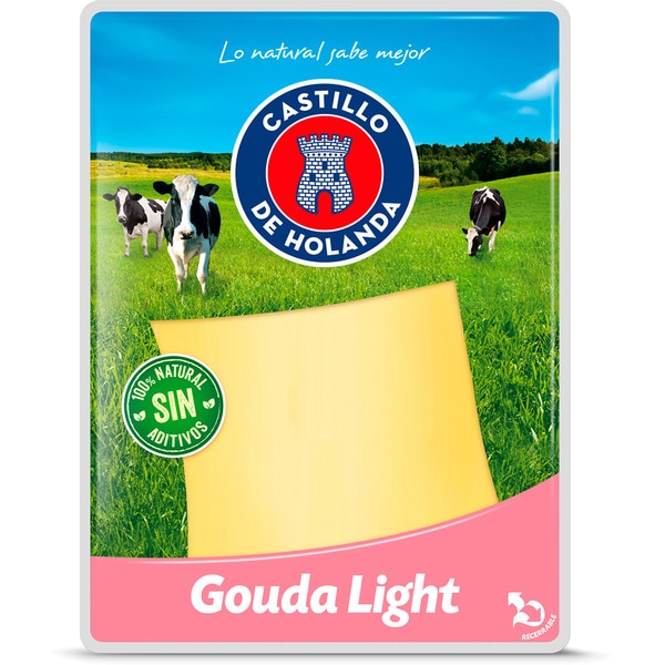 queso gouda light en lonchas envase 100 g · CASTILLO DE HOLANDA ...