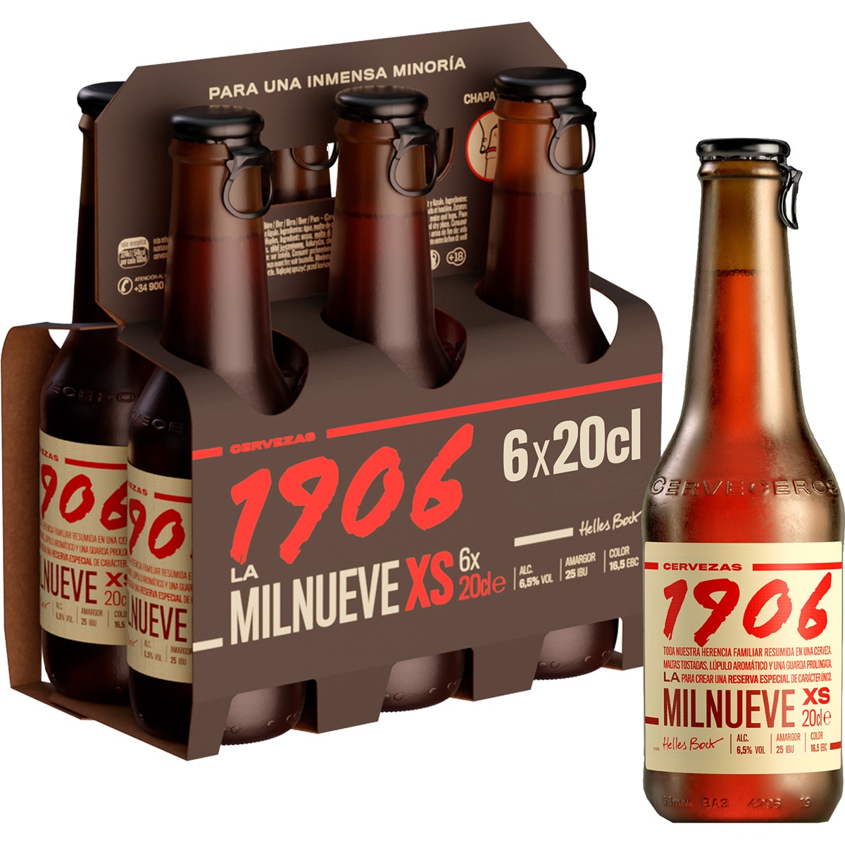 Cerveza rubia Reserva Especial pack 6 botellas 20 cl · 1906 ...