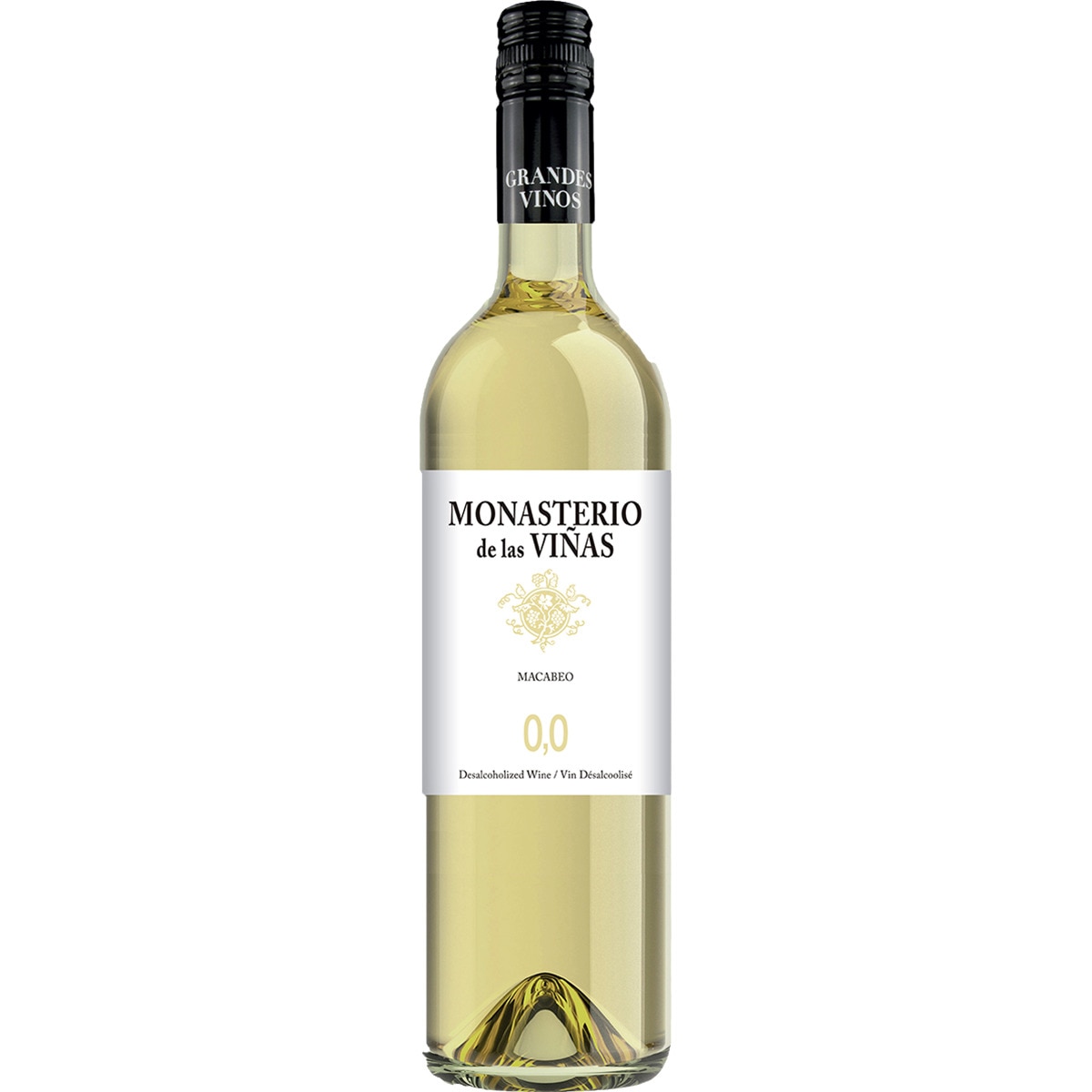 Vino blanco macabeo sin alcohol botella 75 cl · MONASTERIO DE LAS VIÑAS ...