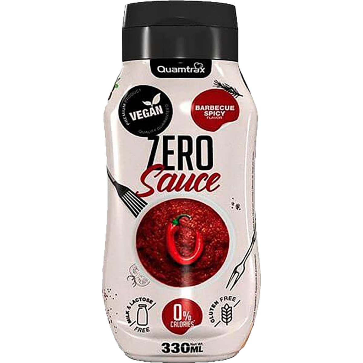 Zero salsa barbacoa picante sin gluten y sin lactosa bote 330 ml ...