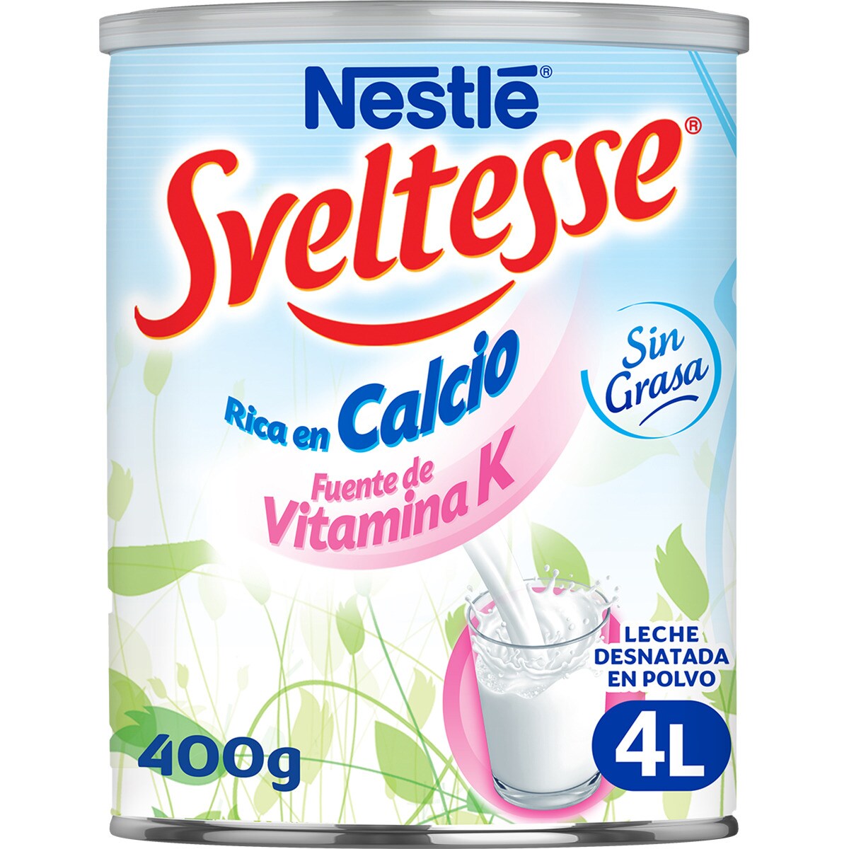 Leche desnatada en polvo rica en calcio bote 400 g · NESTLE SVELTESSE ...