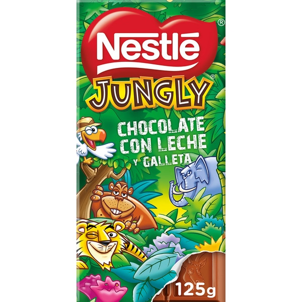 Chocolate con leche y galleta tableta 90 g · NESTLE JUNGLY ...