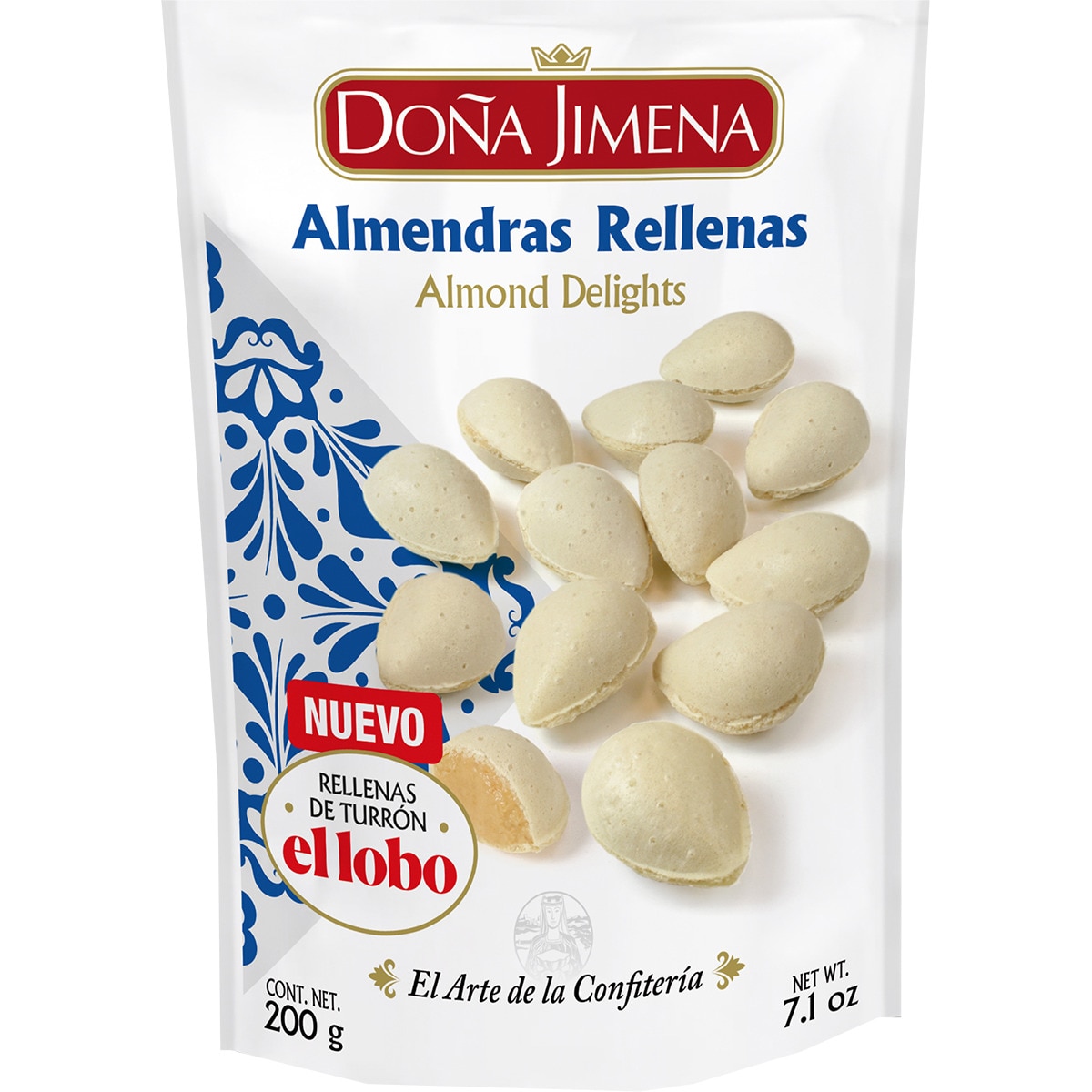 almendras rellenas de turrón bolsa 200 g · DOÑA JIMENA · Supermercado ...