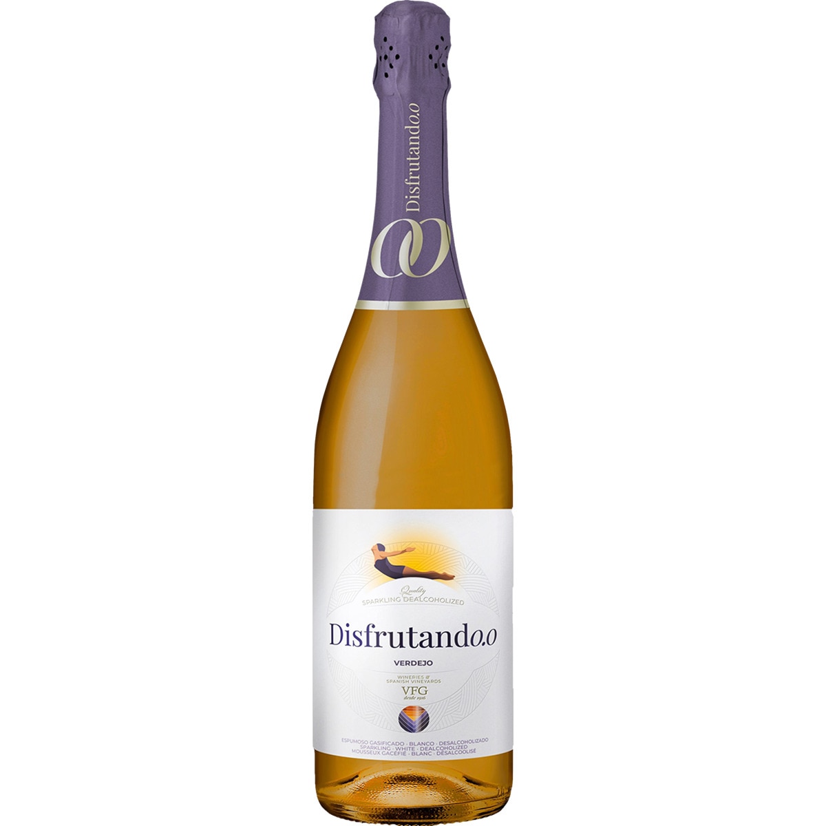 0,0 vino blanco verdejo espumoso sin alcohol botella 75 cl · DISFRUTANDO · Supermercado El Corte ...